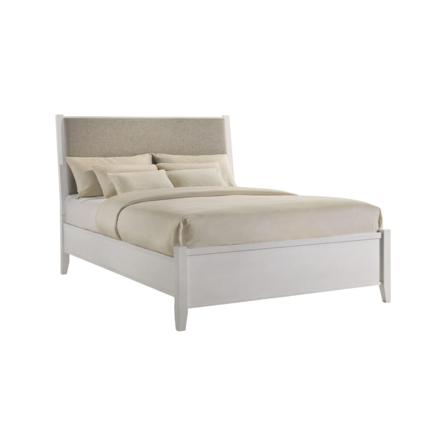 Andover Queen Uph. Bed | White - intercon-furniture