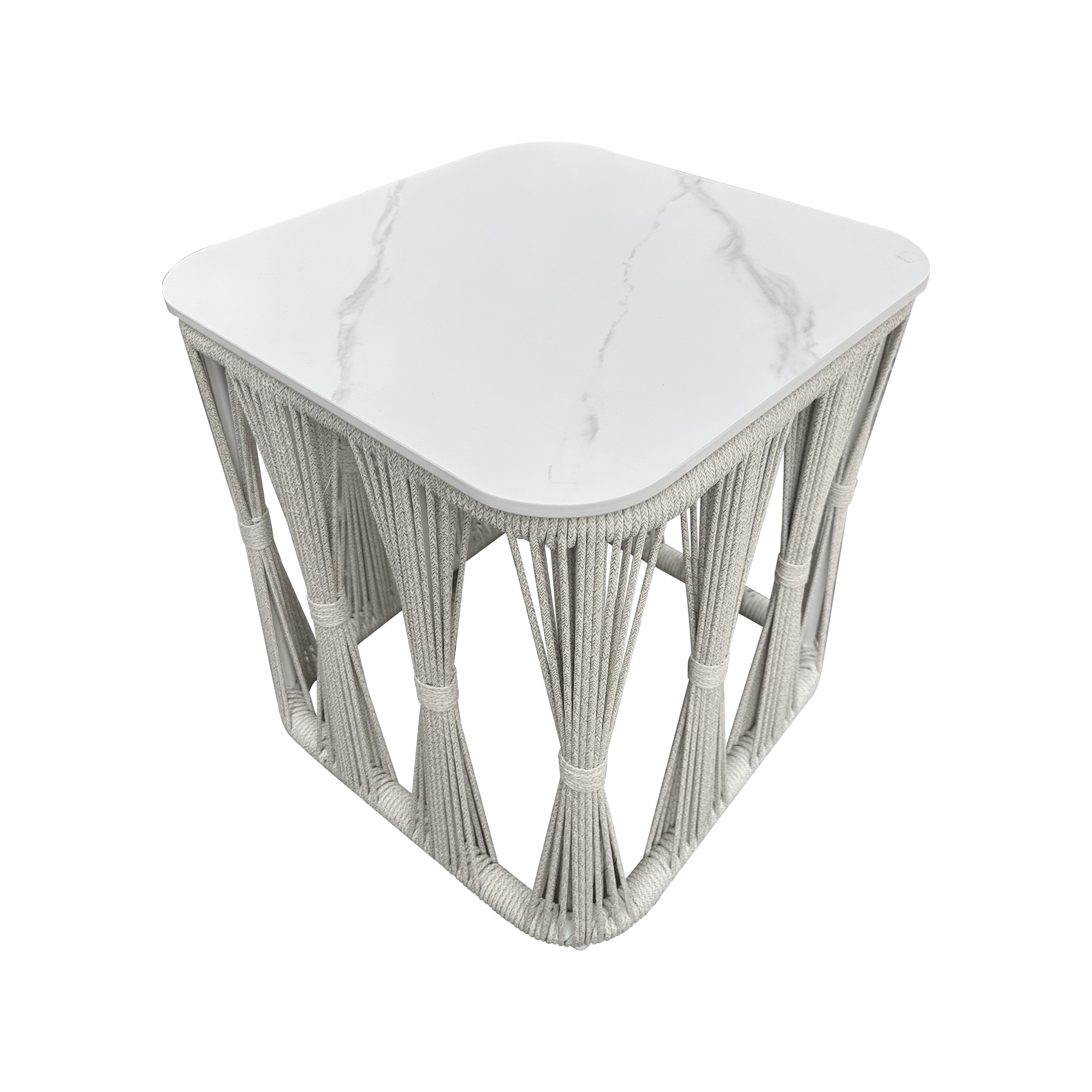 Alexa Outdoor Seating Side Table (stone top) - intercon-furniture